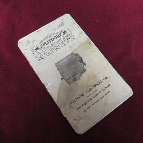 SPLITDORF MODEL S-2 AUTOMOBILE MAGNETO MANUAL BULLETIN N-510 Original ...
